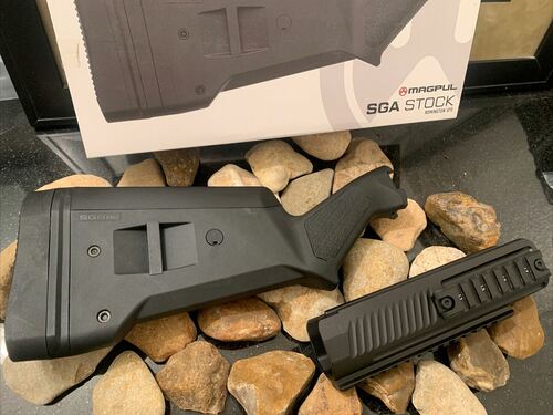 Magpul SGA Stock Remington 870 + Milled Heavyweight Aluminum Picatinny ...