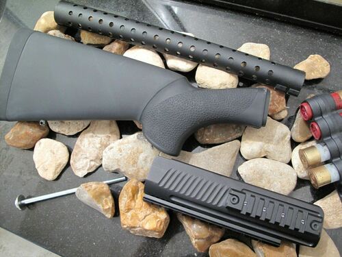 Fits Pardner pump Hogue Shotgun Stock + Picatinny Forend + Heat Shield ...