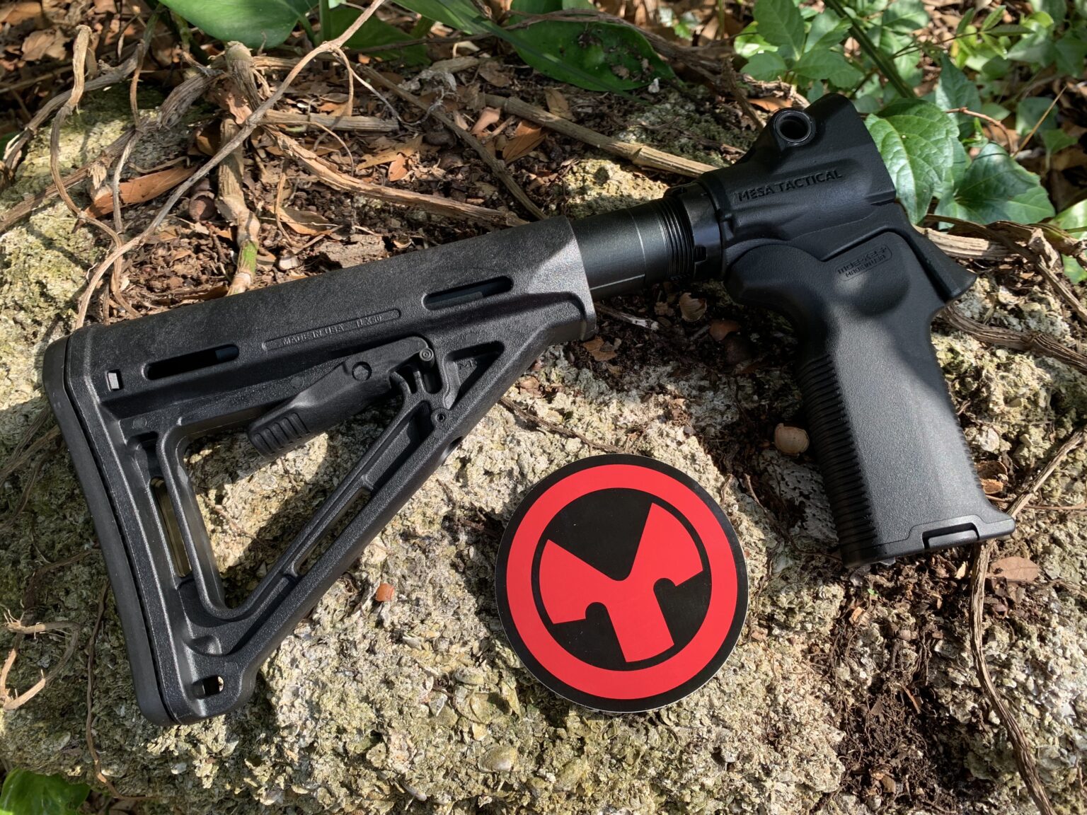 MOSSBERG 500 UPRIGHT K2+Grip Magpul + Mesa Stock Shotgun Pistol 6 ...